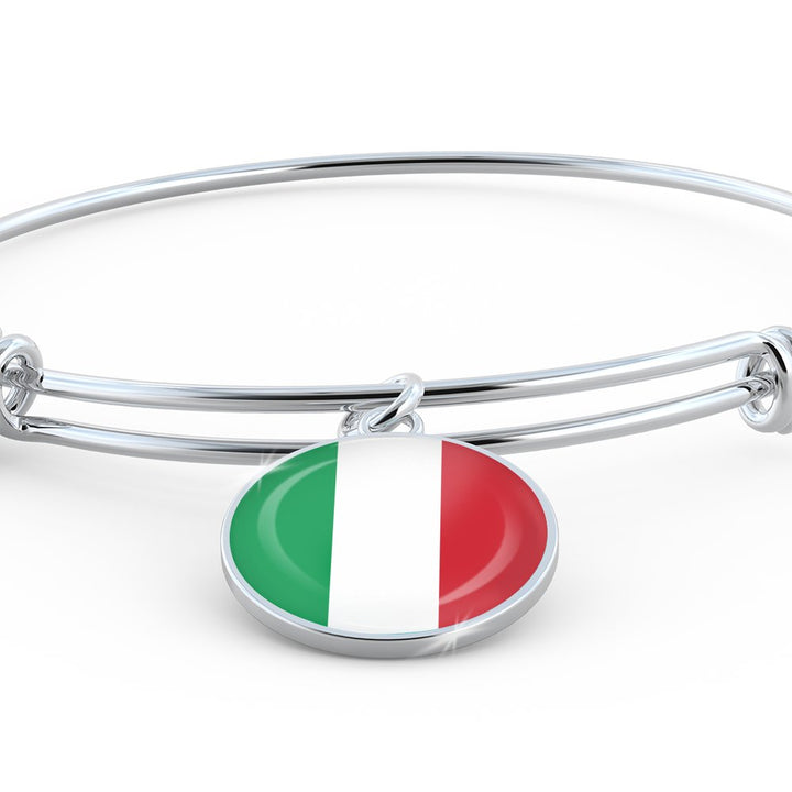 Italian Flag - Bangle Bracelet - Unique Gifts Store